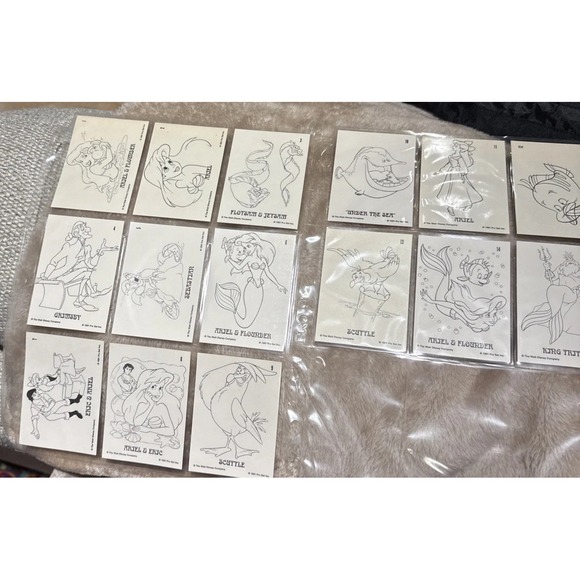 Toys | 1991 Disney Pro Set Ariel The Little Mermaid Cards Base 9 Sketch ...